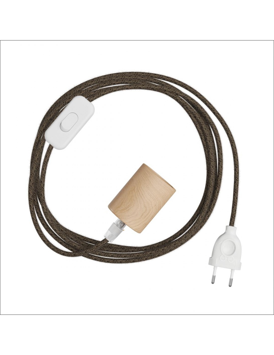 POWER CORD WITH PLUG, SWITCH AND E27 LAMPHOLDER WITH TEXTILE CABLE ...