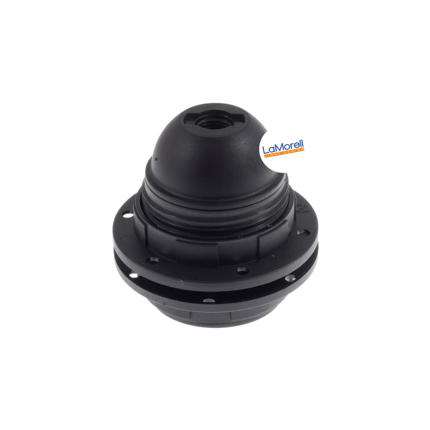 Black Double ferrule thermoplastic E27 lamp holder kit for lampshade