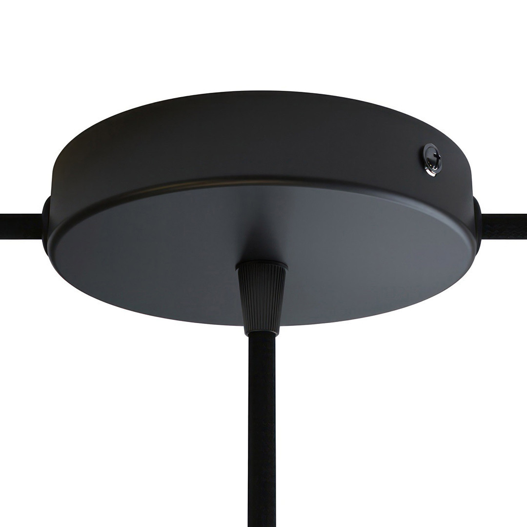 Cylindrical Metal Ceiling Rose Ø120mm 1 Central Hole + 2 Side Holes ...