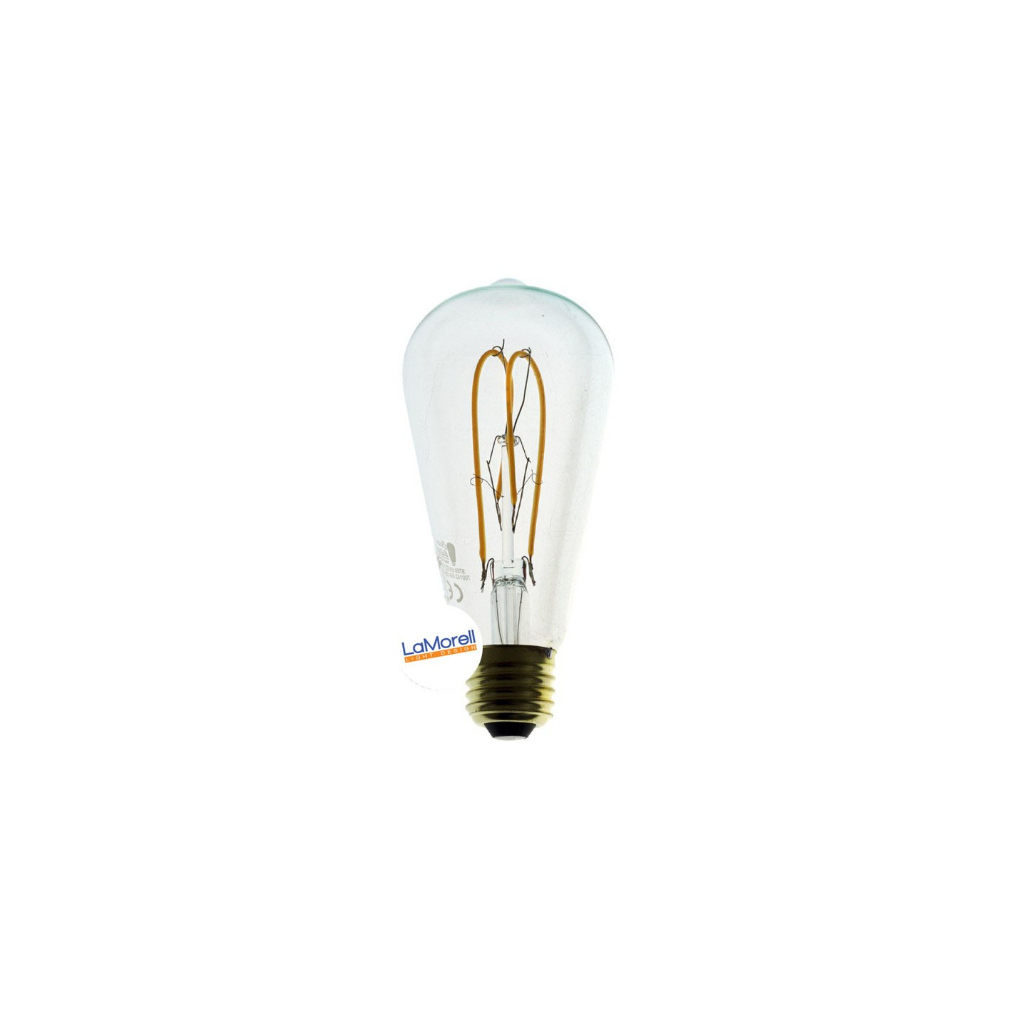 LED Transparent Light Bulb Curved Double Loop Filament - 5W E27 ...